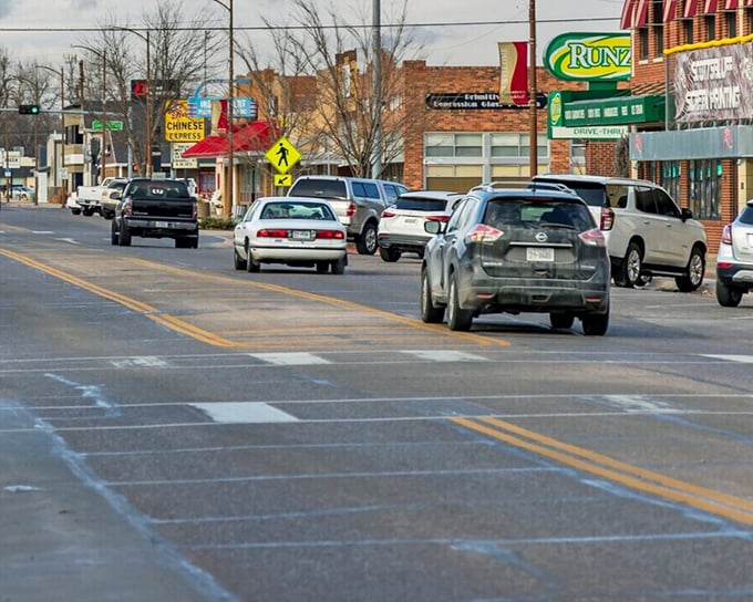 Local businesses along Broadway still sport their original signage&mdash;no focus groups or rebranding consultants required.