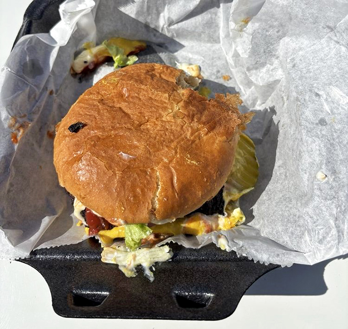 This burger isn't just a consolation prize for non-BBQ eaters &ndash; it's a worthy contender in its own right, demanding two-handed respect.