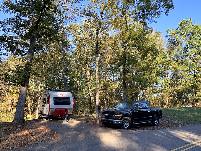 Camping with conveniences. At Lake Hope, you can enjoy the wilderness without completely abandoning the comforts of civilization.