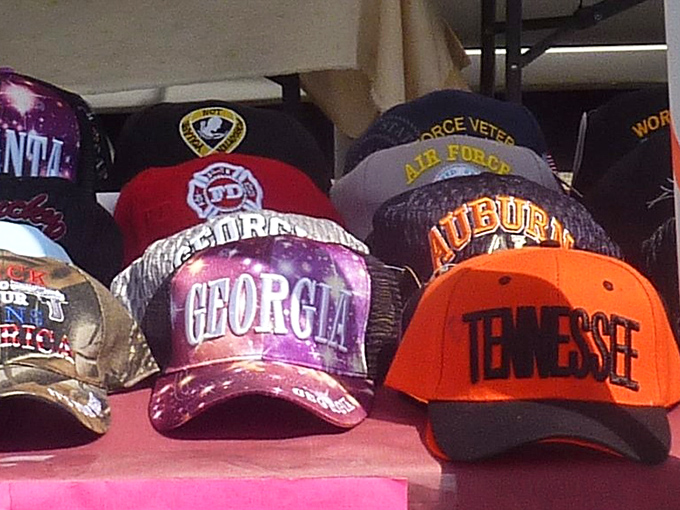 College rivalries and military pride on display. In Tennessee, your hat choice is practically a declaration of allegiance.