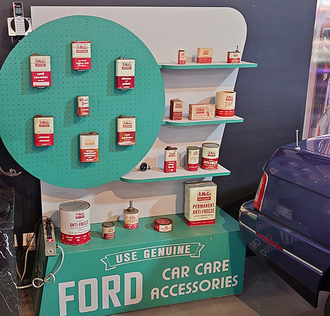 "Use Genuine Ford Car Care Accessories"&mdash;back when DIY meant actually doing it yourself, not watching YouTube tutorials while ordering parts online.
