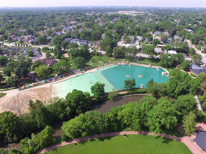 Centennial Beach: where an old quarry became the swimming spot that makes regular pools seem like oversized bathtubs.