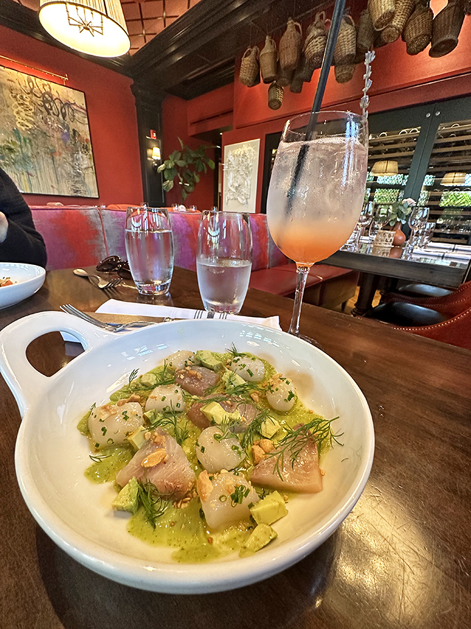 Fresh seafood ceviche that tastes like the ocean took a delightful Italian vacation and sent you a postcard.