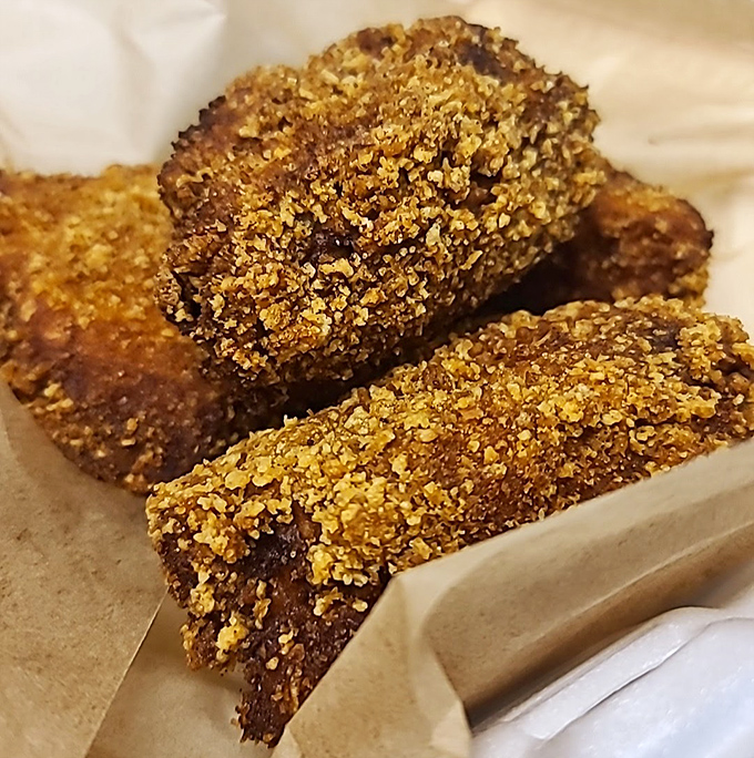 Golden-fried perfection that looks like it belongs in the Comfort Food Hall of Fame&mdash;crispy outside, warm goodness inside.