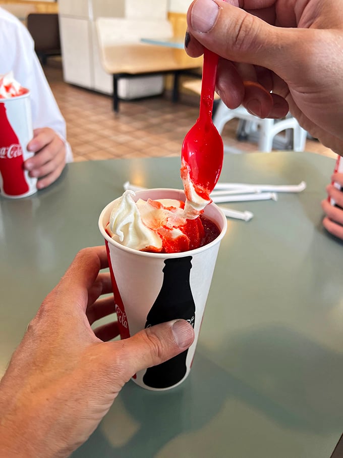 That moment when cherry and ice cream collide&mdash;creating a dessert so good you'll contemplate ordering a second before finishing the first.