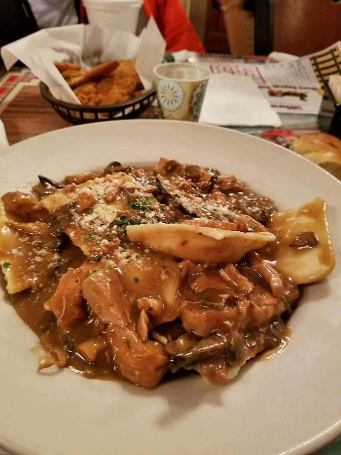 Pasta perfection that marries al dente noodles with tender chicken, fresh vegetables, and a sauce worth bottling and taking home.
