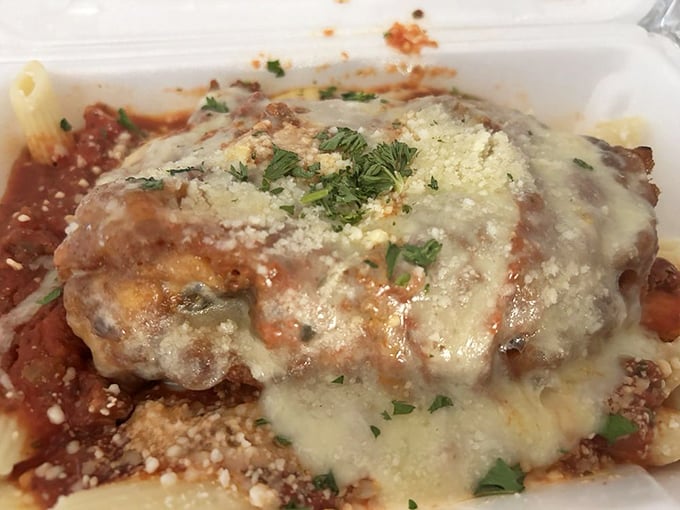 Chicken Parmesan that doesn't hide behind fancy presentation &ndash; just honest-to-goodness Italian-American comfort that hugs your taste buds like an old friend.