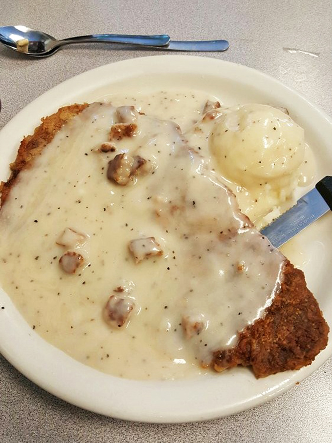 Country-fried steak and gravy&mdash;where crispy exterior meets creamy sauce in a dance as old as diners themselves.