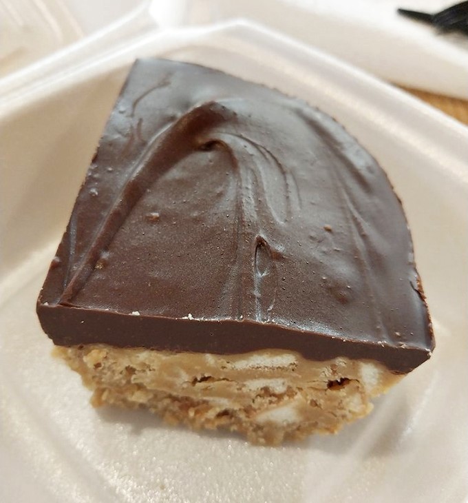Chocolate and peanut butter&mdash;nature's perfect marriage in dessert form. This bar isn't trying to be fancy; it's just trying to make your day significantly better.