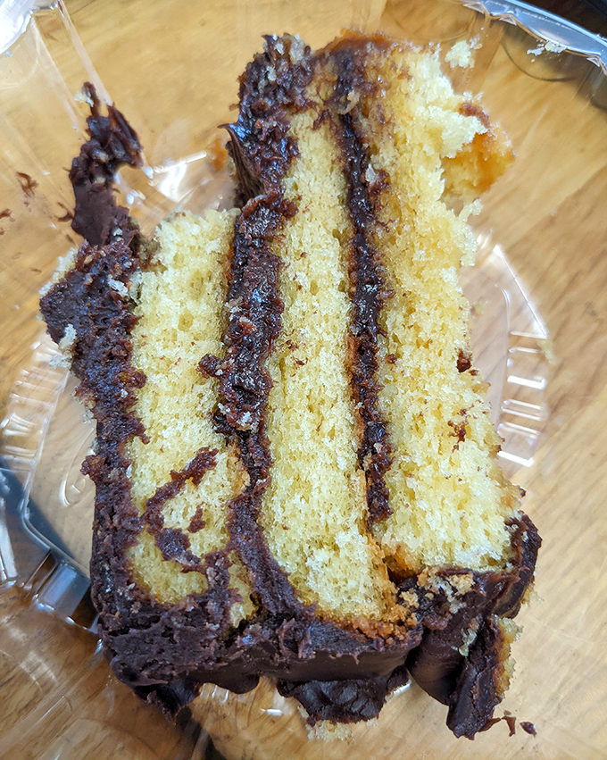 Layer upon layer of chocolate and yellow cake&mdash;architectural evidence that Southern desserts don't believe in minimalism.