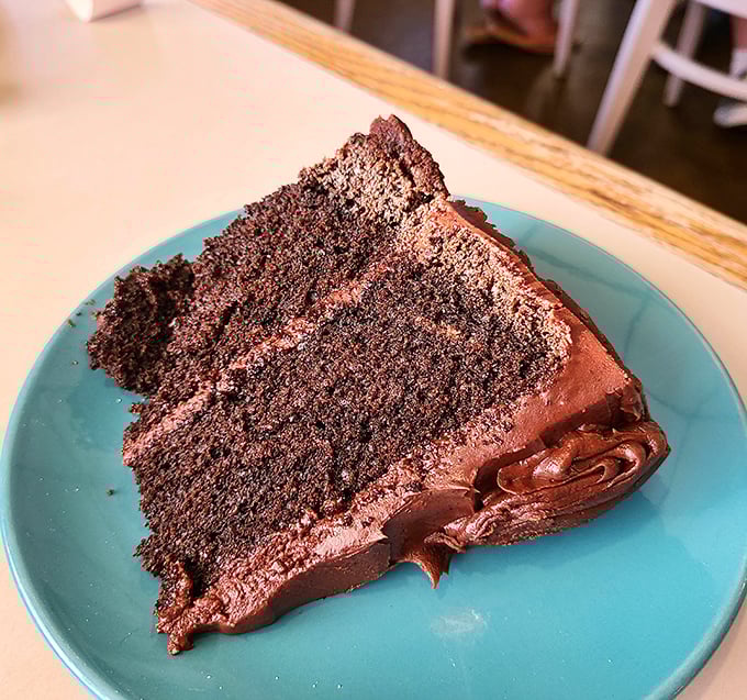 Two layers of chocolate decadence that would make even the strictest diet throw in the towel&mdash;worth every bite.