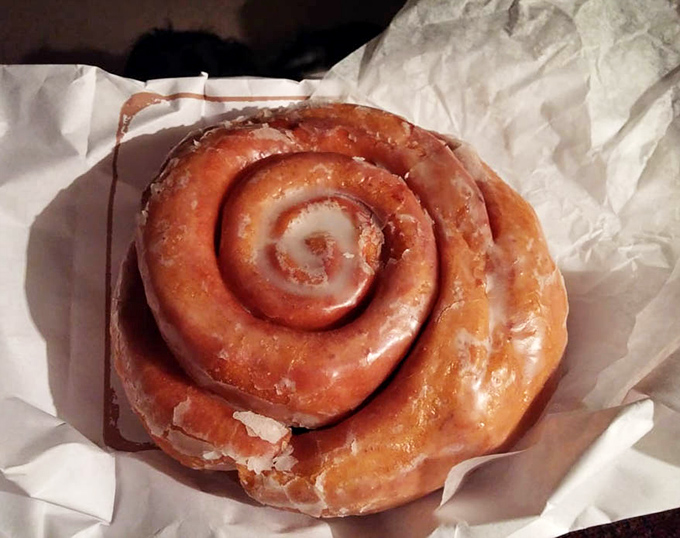 This cinnamon roll's perfect spiral could hypnotize you into ordering three more. Resistance is futile&mdash;and unnecessary.
