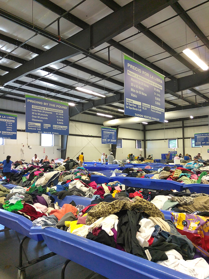 A textile mountain range waiting to be explored. Each layer potentially hides that perfect vintage band tee or cashmere sweater of your dreams.