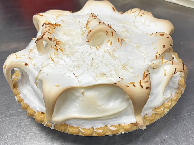 This coconut cream pie isn't just dessert&mdash;it's an engineering marvel of meringue peaks that would make Frank Lloyd Wright jealous.