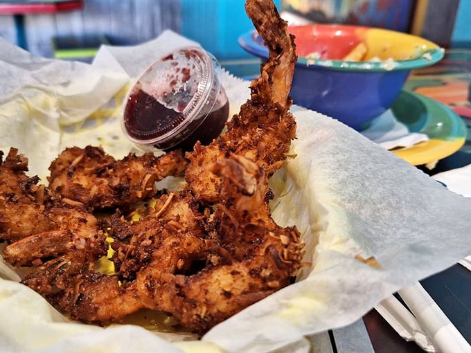 Coconut shrimp with a crunch so satisfying you'll want to write home about it&mdash;even if home is just 20 minutes away.