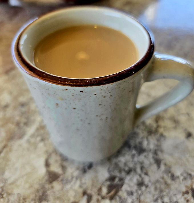 Coffee at The Shack isn't fancy &ndash; it's reliable, honest, and exactly what you need alongside those legendary pancakes.