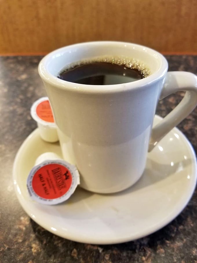 The lifeblood of any respectable diner experience &ndash; hot, dark, and ready to transform you from zombie to human before noon.