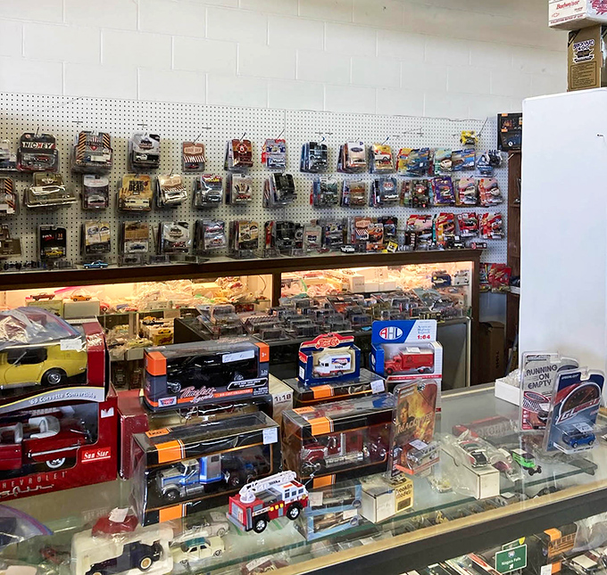 Toy cars that never depreciate in value, unlike the real ones in your driveway. Childhood memories, perfectly preserved in miniature.