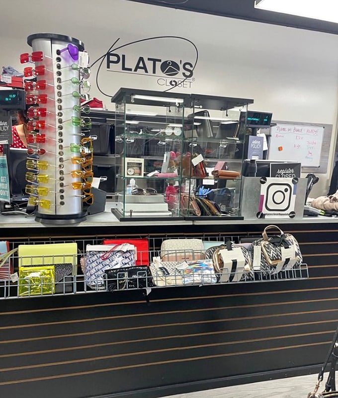 Behind the counter magic: where treasures are evaluated, priced, and prepared for their second chance at fashion greatness.