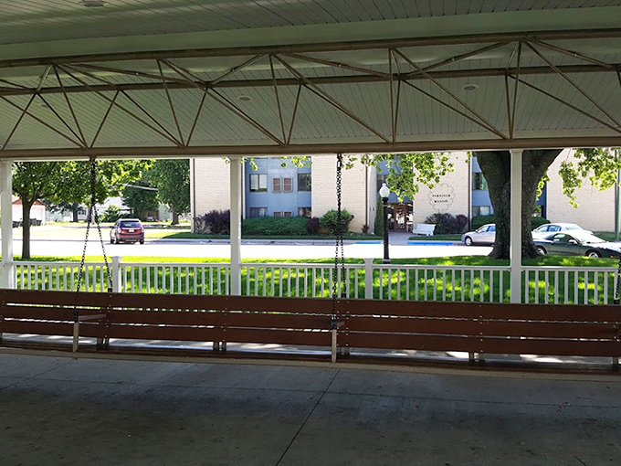 Suspended relaxation on an epic scale. The truss system above isn't holding up a bridge&mdash;it's supporting Nebraska's commitment to leisure excellence.