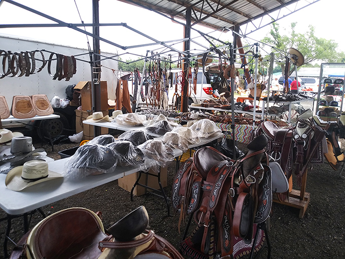 Western heritage on display&mdash;saddles, hats, and leather goods that carry the spirit of Oklahoma's cowboy culture into modern homes.