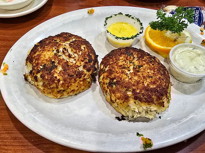 Maryland meets Pennsylvania in these glorious crab cakes &ndash; so plump and tender they make you wonder why you'd eat anything else.