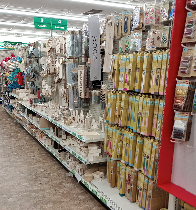 Crafters' corner: where Pinterest dreams come to life without the nightmare price tags. Wood letters and canvas just waiting to be transformed.