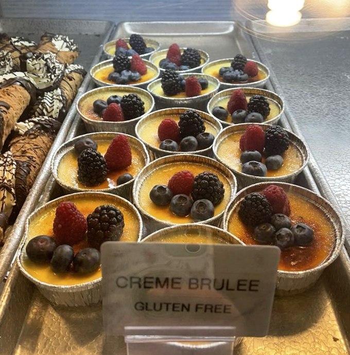 Cr&egrave;me br&ucirc;l&eacute;e with fresh berries &ndash; where the crack of caramelized sugar meets the pop of summer fruit. Gluten-free never looked so glamorous.