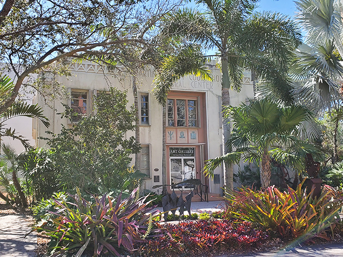 Stuart's art scene thrives in buildings as colorful as the works inside, where tropical landscaping creates a gallery experience before you even enter.