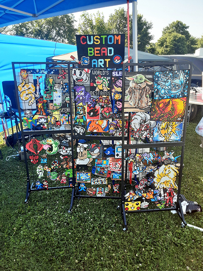 Pixel art meets handcraft! These colorful bead creations transform gaming nostalgia into wall-worthy art that bridges generations.