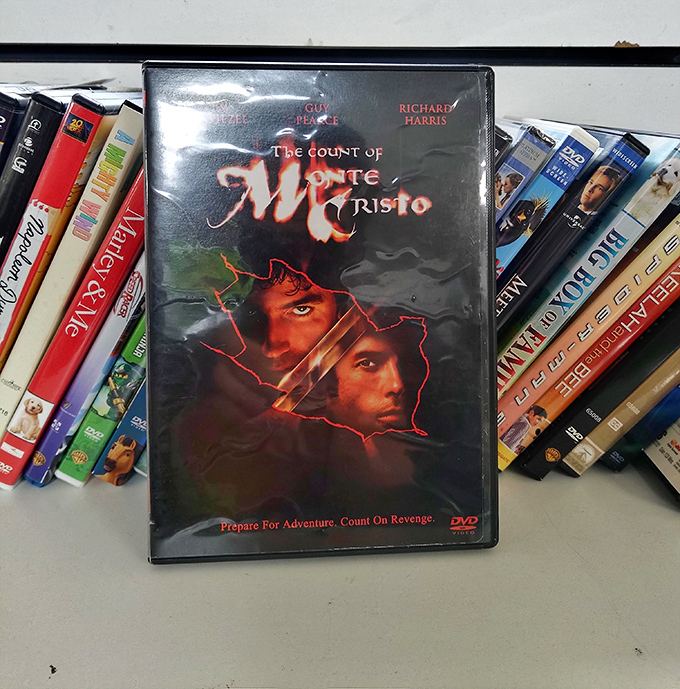 "Prepare For Adventure. Count On Revenge." The DVD section offers cinematic escapes for a fraction of streaming subscription costs.