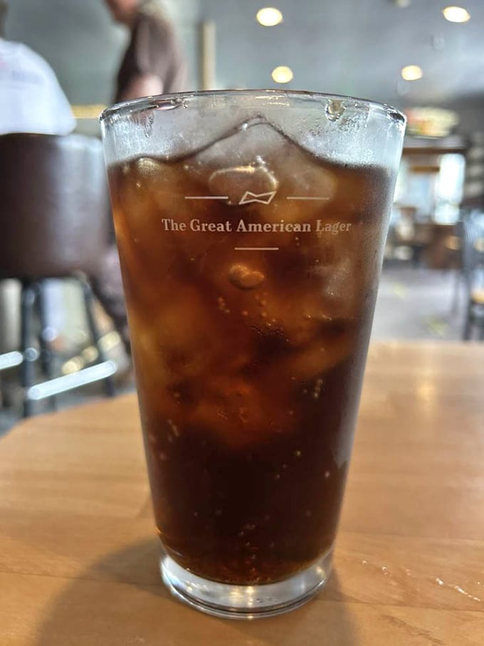 Nothing washes down Alaskan seafood quite like a cold drink in a glass that's seen its fair share of fishing stories.