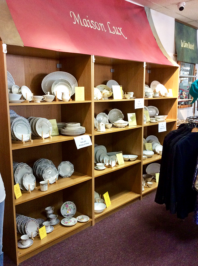 Under the "Maison Lux" banner, everyday china mingles with forgotten treasures that would make your grandmother swoon with recognition.