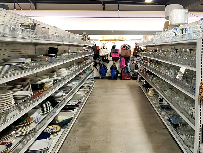 Dish department dreams&mdash;where mismatched plates become "eclectic collections" and vintage Pyrex inspires spontaneous dinner party planning.