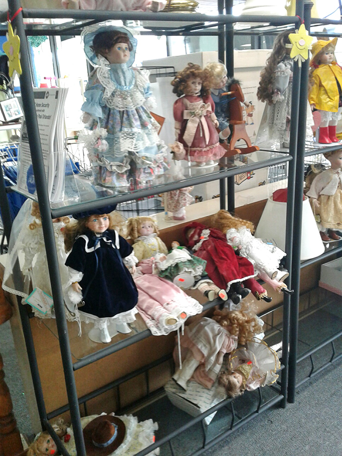 Porcelain faces from another era stare back with silent stories. One person's creepy is another's cherished collectible.