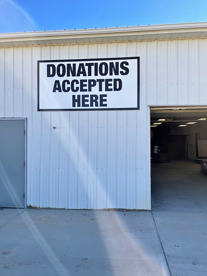 Donations Accepted Here might be the most understated sign ever&mdash;it's actually the entrance to Wyoming's most efficient recycling program.