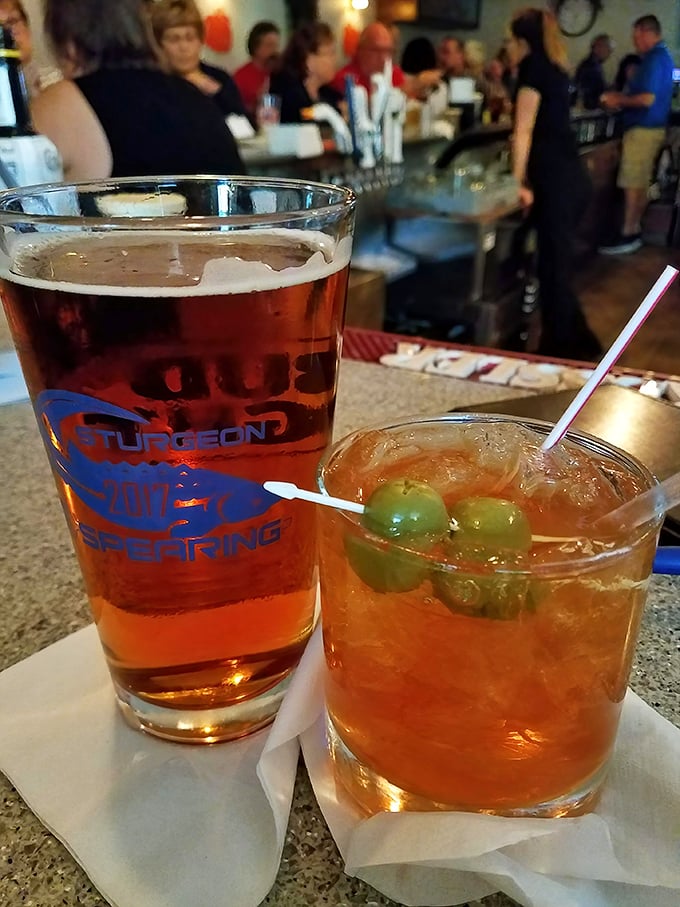 The Wisconsin handshake: a Brandy Old Fashioned Sweet alongside a local brew. Name a more iconic duo... I'll wait.