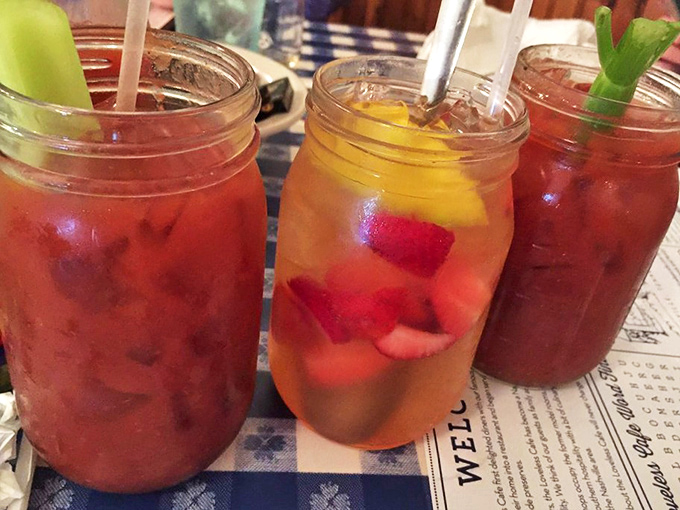 Mason jar drinks that somehow taste better than their fancy-glass cousins—sweet tea and fruit-infused concoctions that could make a Yankee say "y'all."