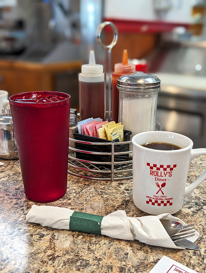 That classic diner coffee mug says it all&mdash;simple pleasures served alongside condiment caddies that hold the keys to customization.