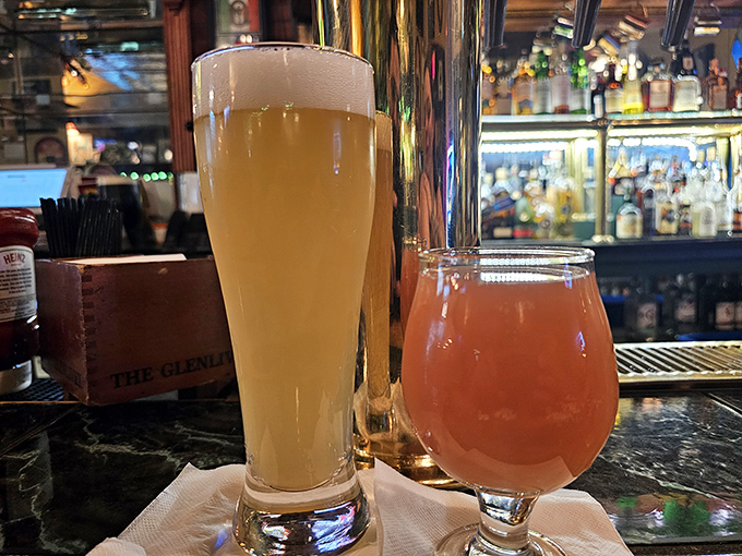 A perfectly poured pint alongside a fruity cocktail &ndash; because sometimes decisions are hard, and sometimes the answer is "both."