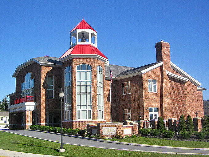 Lock Haven University's Durrwachter Alumni Center combines modern function with architectural flair. That red cupola isn't just decorative&mdash;it's a beacon calling graduates back home.