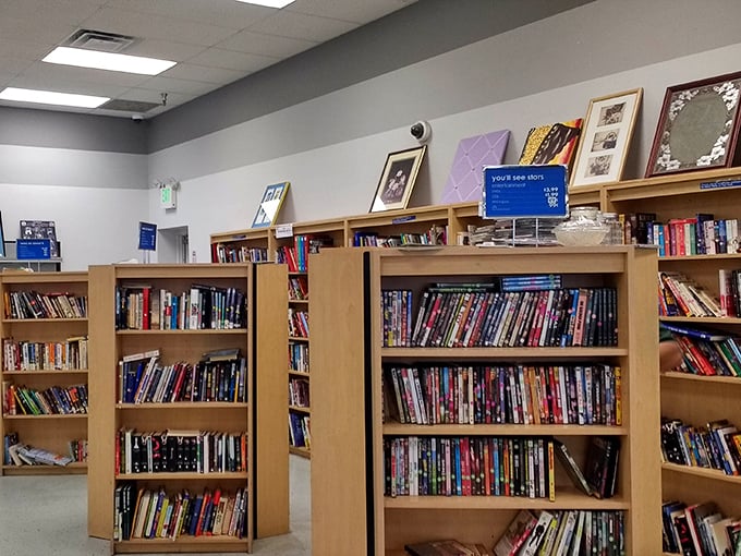 The book section rewards patient browsers with literary treasures &ndash; where first editions might nestle between dog-eared romances and forgotten bestsellers.