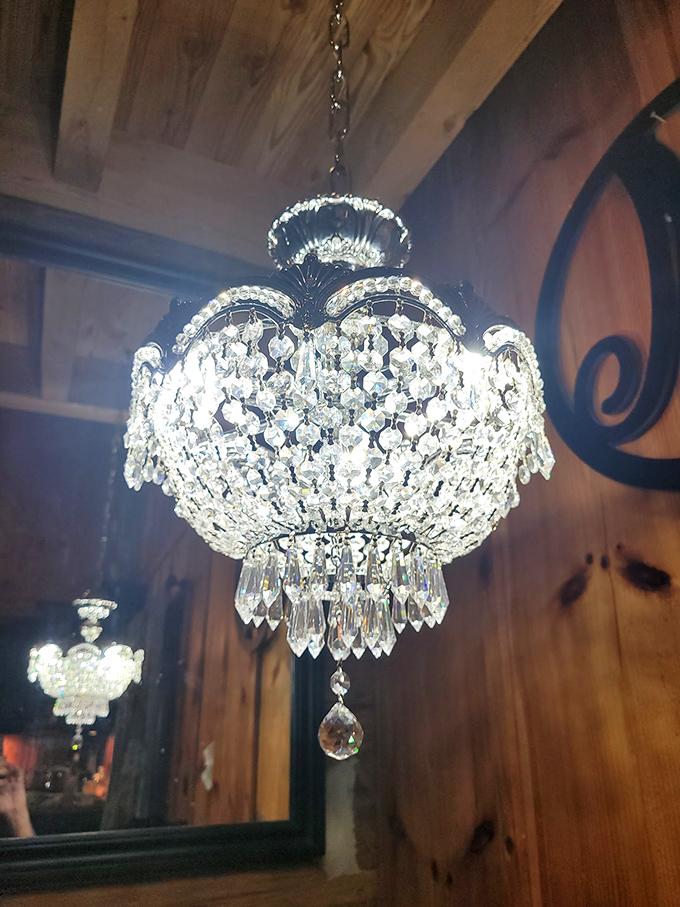 Dripping with crystal elegance, this chandelier doesn't just illuminate a room&mdash;it transforms it. Gatsby himself would approve.