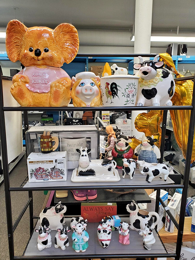 Ceramic critters and cookie jars with personality to spare. That koala cookie keeper would make any midnight snack more delightful!