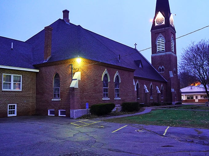 First Congregational Church stands tall, both architecturally and spiritually. That steeple has witnessed more Farmington stories than any local gossip.