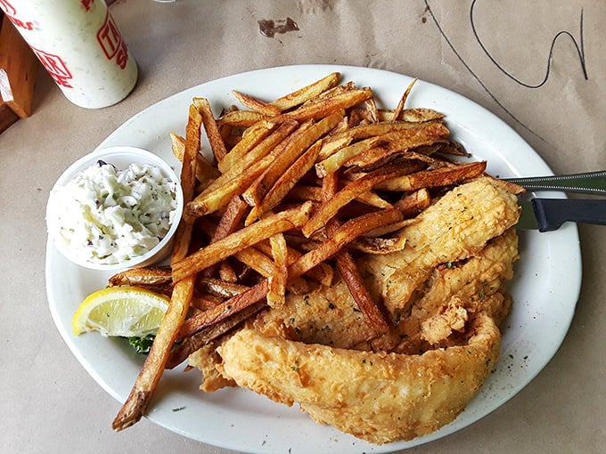 Fish and chips that would make a British pub-goer homesick, with fries so perfectly crisp they deserve their own fan club.