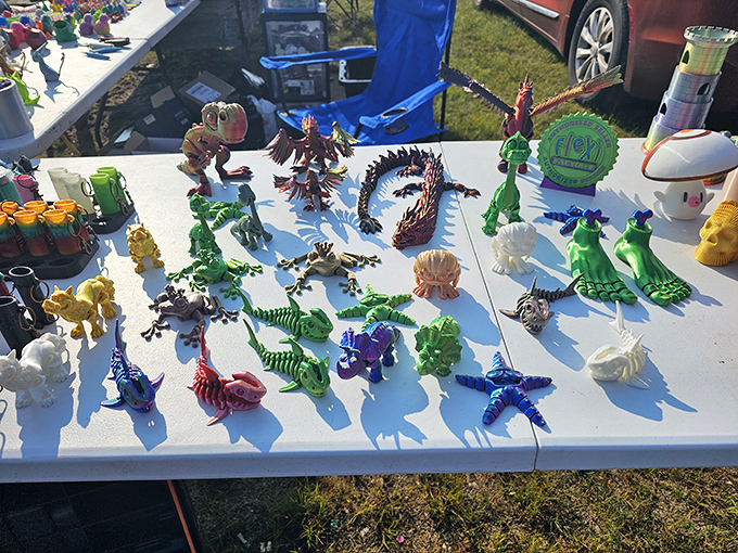 Prehistoric plastic paradise! These colorful creatures might not roar, but they'll certainly start conversations when displayed on your office desk.