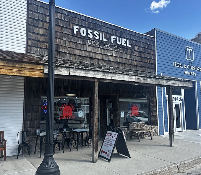 Fossil Fuel Coffee Company cleverly nods to the area's prehistoric past while fueling the present with carefully crafted caffeine concoctions.