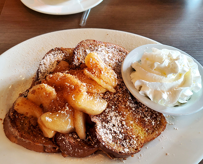 French toast that's had a spa treatment&mdash;soaked in custard, grilled to perfection, and adorned with caramelized bananas that practically sing on your plate.