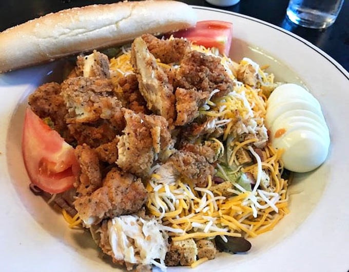 Who said salads can't be exciting? This crispy chicken creation brings enough personality to make even lettuce feel like the life of the party.